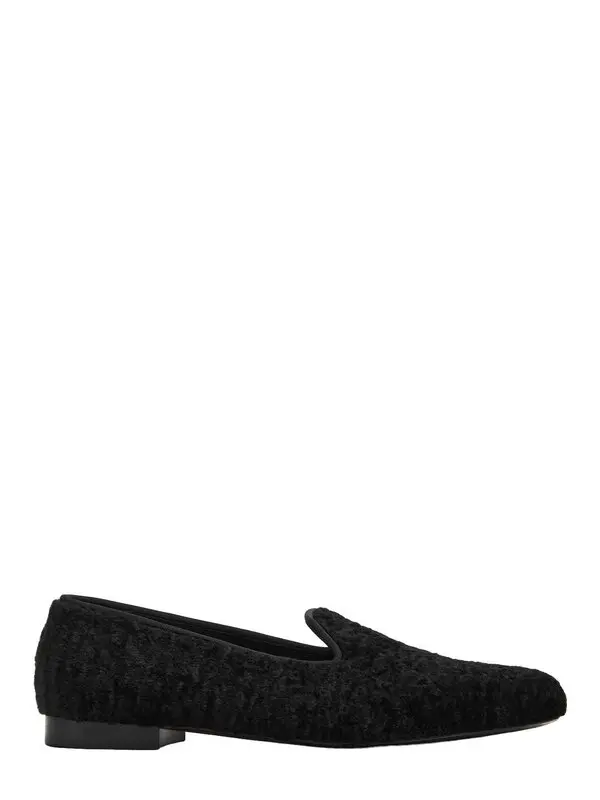 TOTEME Shearling Loafers - Black