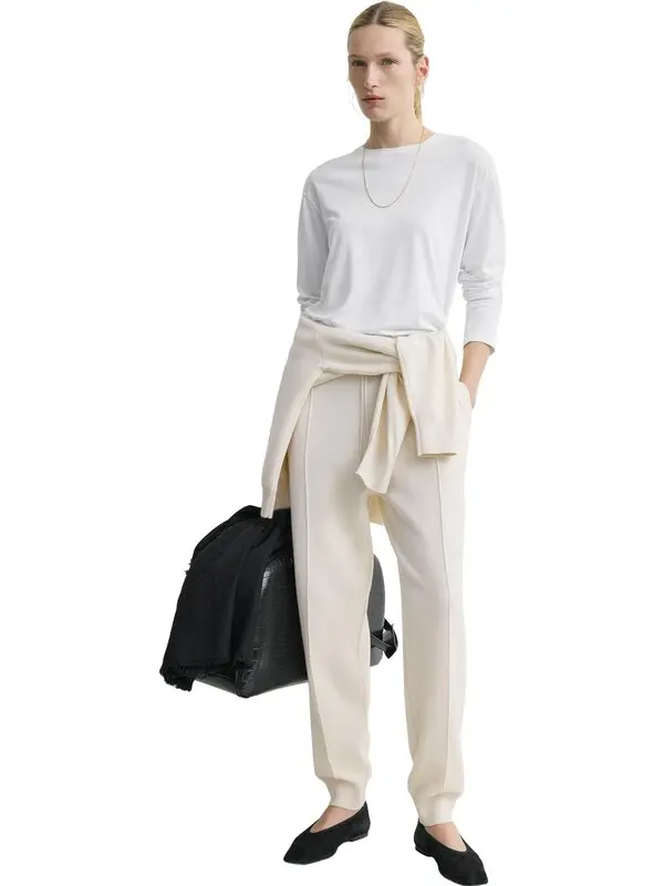 TOTEME Pintucked Sweatpants - Ecru