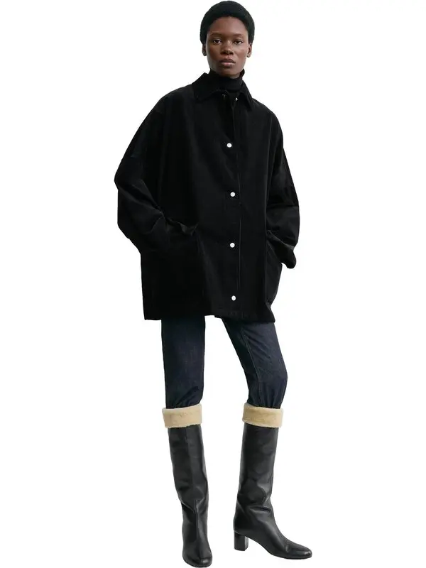 TOTEME Cord Overshirt Jacket - Black
