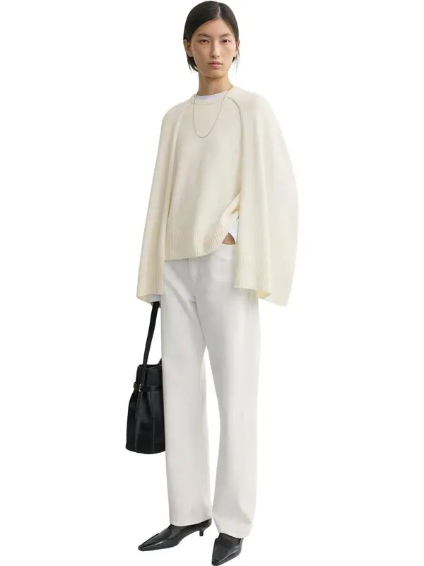 TOTEME Crew Cape Knit - Ecru