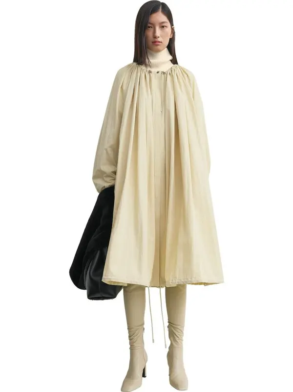 TOTEME Gathered Parachute Coat - Ecru