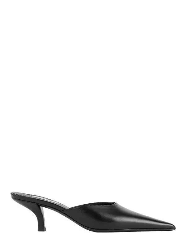 TOTEME Sharp Nappa Mules - Black