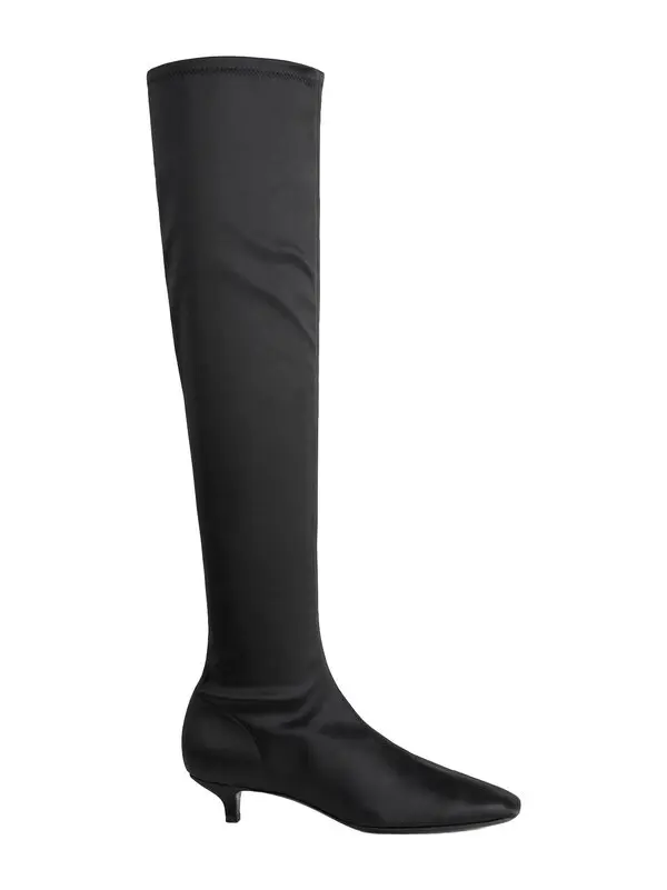 TOTEME Satin Knee-high Boots - Black