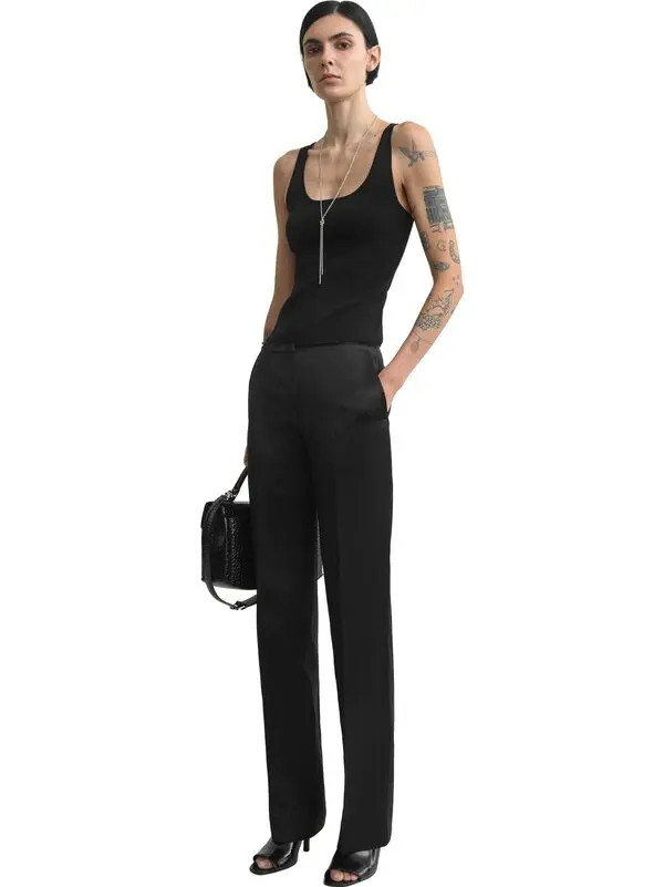 TOTEME Easy Raw Edge Trousers - Black