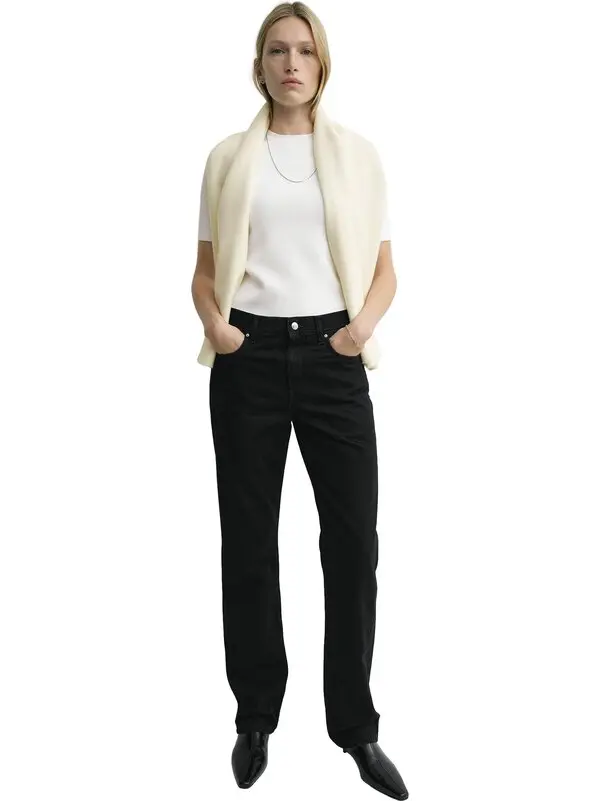 TOTEME Low Straight Denim - Black