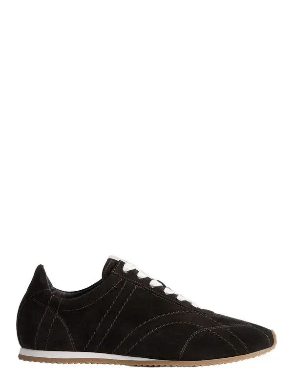 TOTEME Suede Lace-up Sneakers - Umber