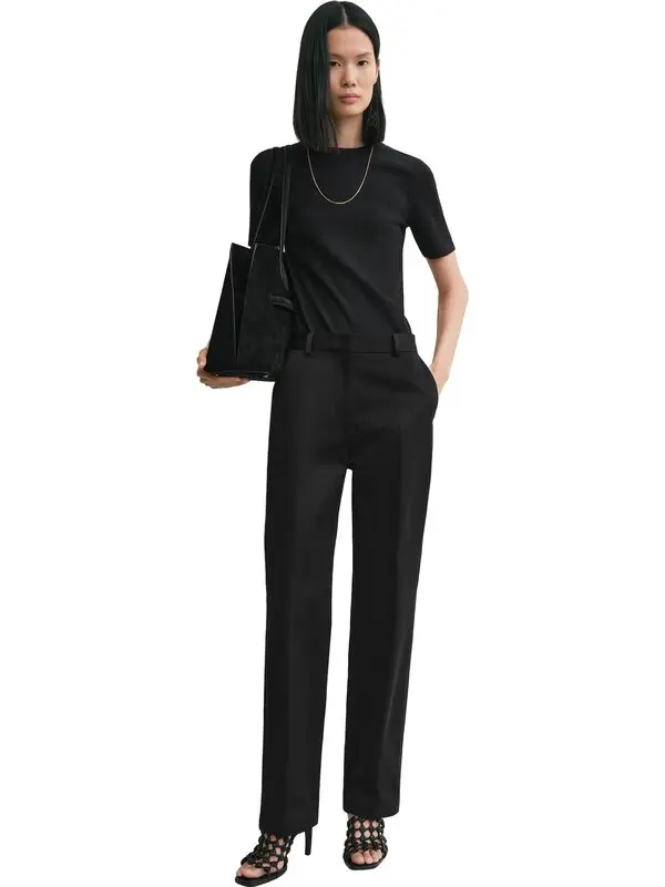 TOTEME Classic Rib Tee - Black