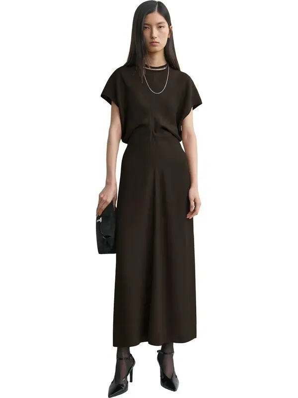 TOTEME Slouch Waist Dress - Bark