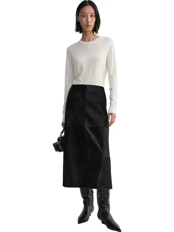 TOTEME Pony Hair Skirt - Black