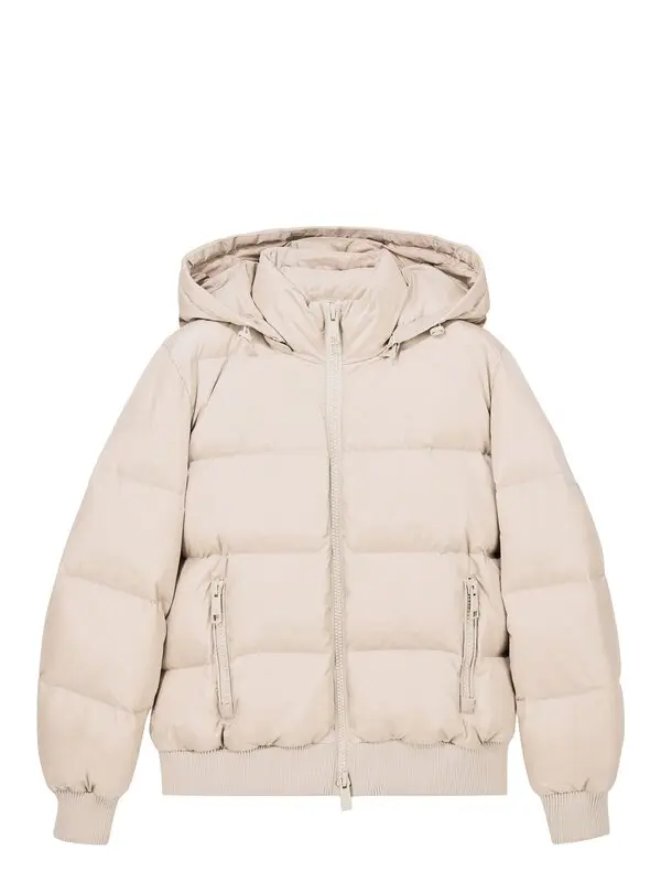 Armani Exchange Quilted Down Jacket With Hood - Beige