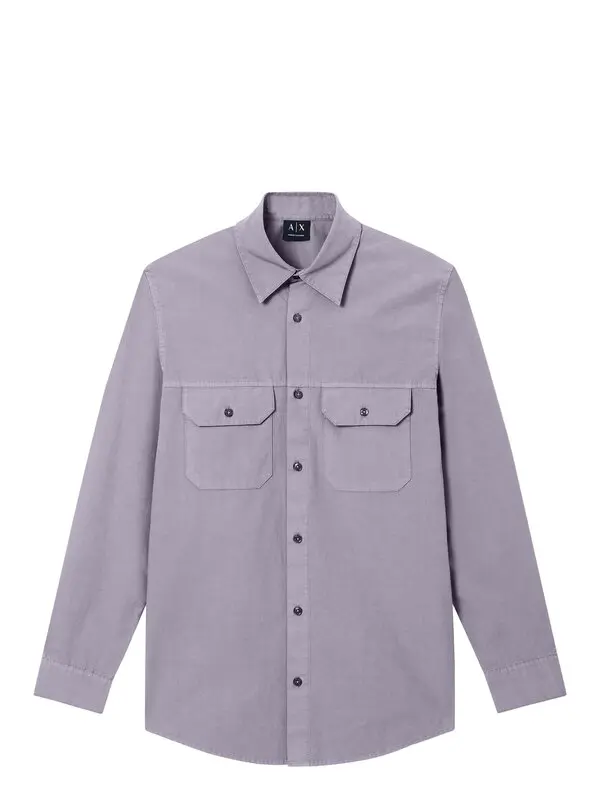 Armani Exchange Cotton Ripstop Shirt - Black