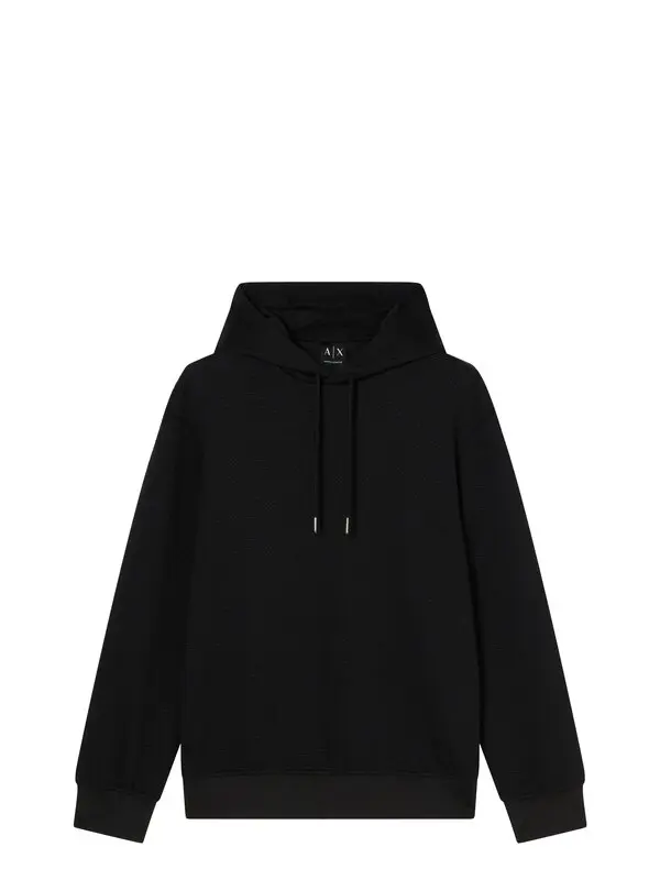 Armani Exchange Stretch Jacquard Hoodie - Black