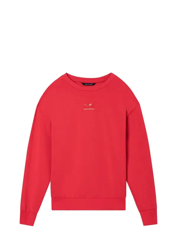 Armani Exchange Scuba Stretch Minimal Chic Sweatshirt - Red