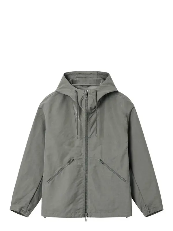 Armani Exchange Technical Fabric Hooded Windbreaker - Grey