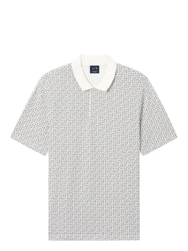 Armani Exchange Regular Fit Polo Shirt In Stretch Cotton Piqu - Beige