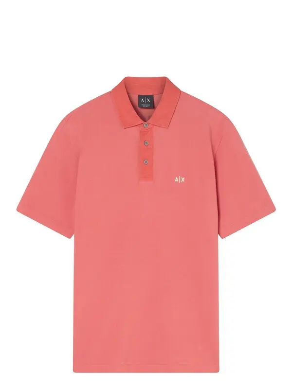 Armani Exchange Cotton Polo Shirt - Red