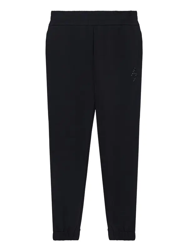 Armani Exchange Stretch Scuba Jogger Pants With Logo - Black