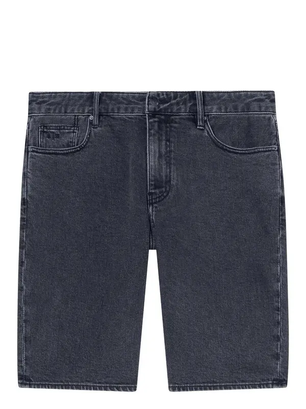Armani Exchange Light Wash Stretch Denim Shorts - Grey