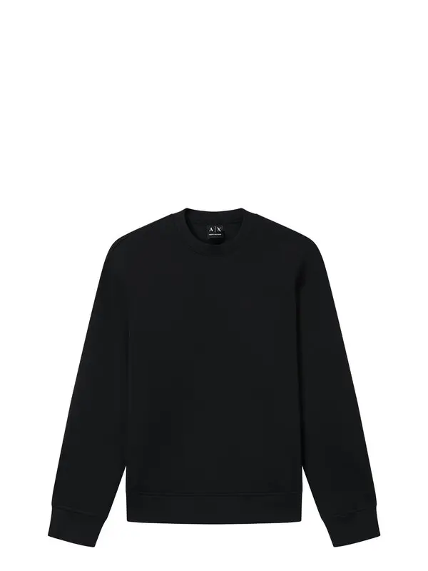 Armani Exchange Stretch Bonded Cotton Sweatshirt - Black
