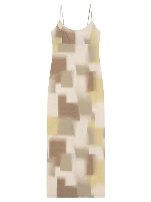 Armani Exchange Maxi Dress With Thin Straps - Beige