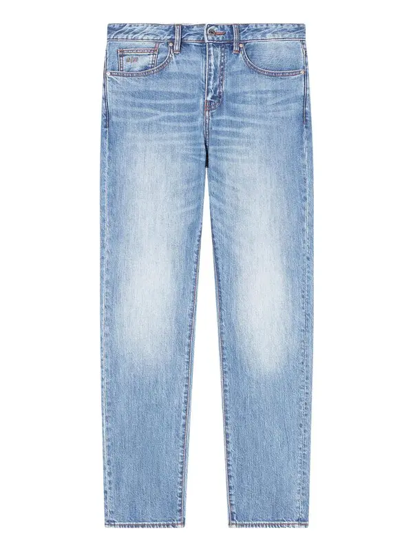Armani Exchange Skinny Jeans In Classic Wash Stretch Denim - Blue