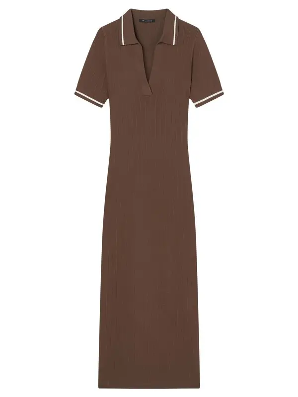 Armani Exchange Long Dress With Cut-out Detail - Brown