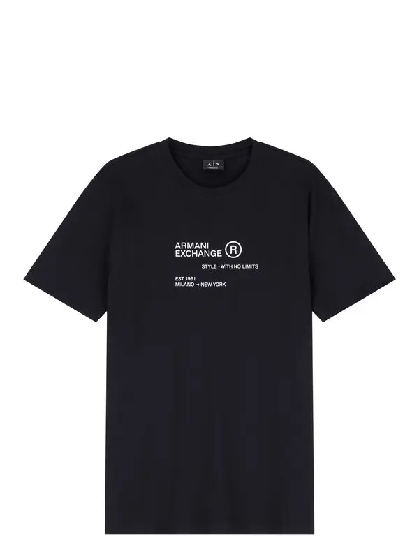 Armani Exchange Classic Cotton Jersey Regular Fit T-shirt - Black