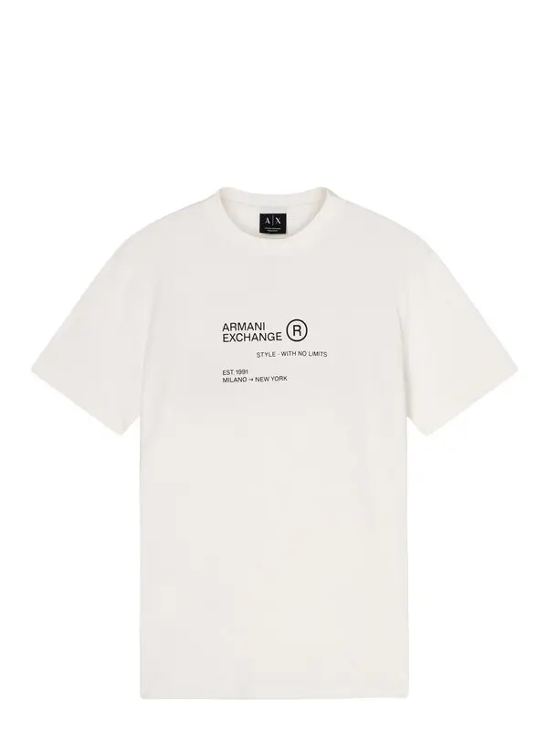 Armani Exchange Classic Cotton Jersey Regular Fit T-shirt - White