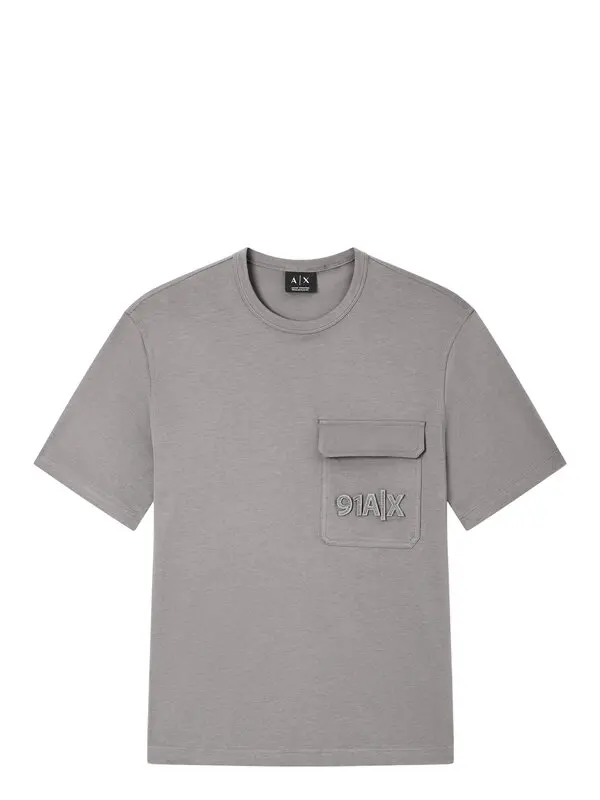 Armani Exchange Regular Fit Cotton T-shirt - Grey