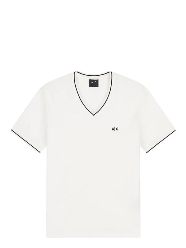 Armani Exchange Slim Fit T-shirt In Cotton Jersey - White