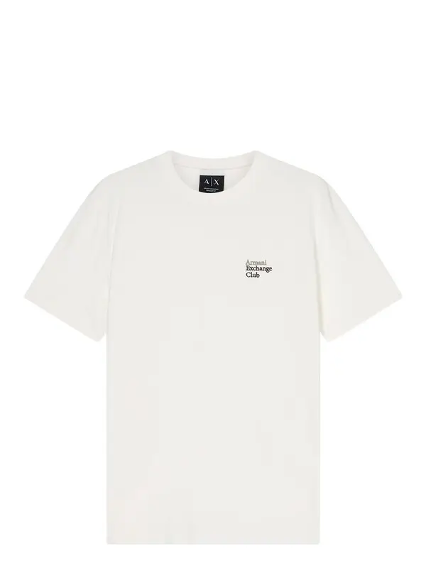 Armani Exchange Regular Fit T-shirt In Classic Cotton Jersey - White