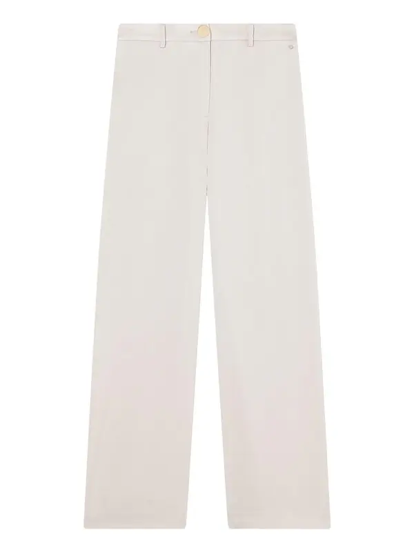 Armani Exchange Classic Trousers In Recycled Crêpe Satin - Beige