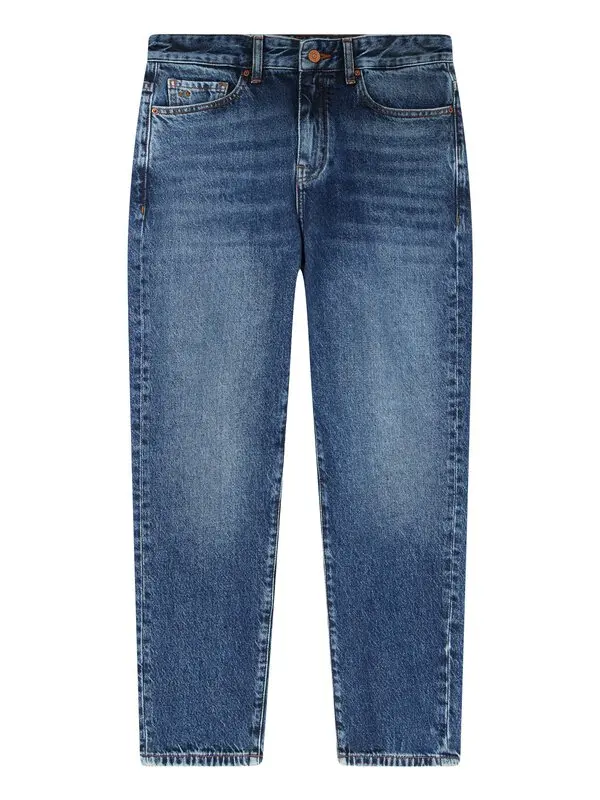 Armani Exchange Boyfriend Jeans In Dark Denim - Blue
