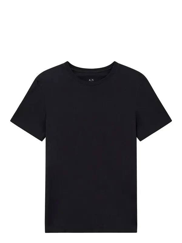 Armani Exchange Slim Fit T-shirt In Pima Cotton Jersey - Black