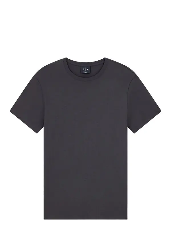 Armani Exchange Slim Fit T-shirt In Pima Cotton Jersey - Brown