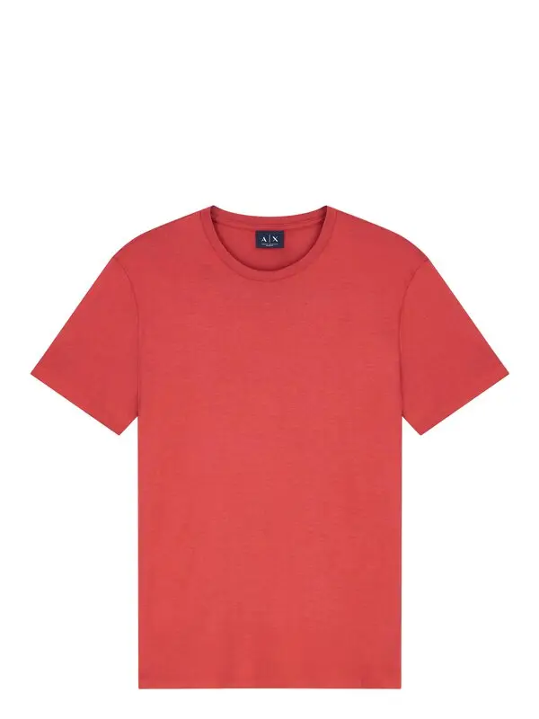 Armani Exchange Slim Fit T-shirt In Pima Cotton Jersey - Red