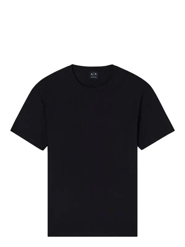 Armani Exchange Slim Fit Mercerized Cotton Jacquard T-shirt - Black