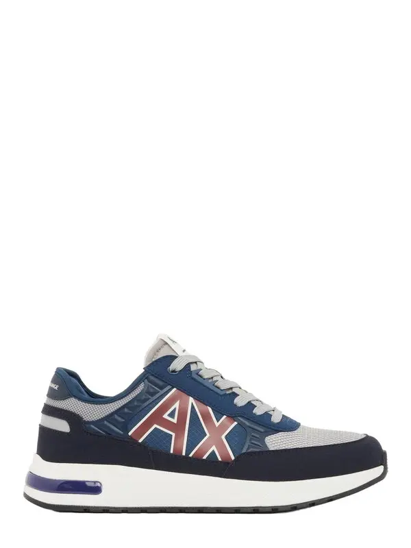 Armani Exchange Sneakers In Ripstop And Micro Suede - Blue