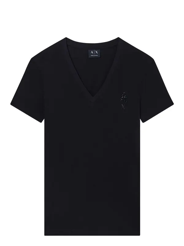 Armani Exchange Regular Fit T-shirt In Cotton Jersey - Black