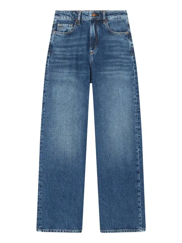 Armani Exchange Relaxed Fit Dark Denim Jeans - Blue