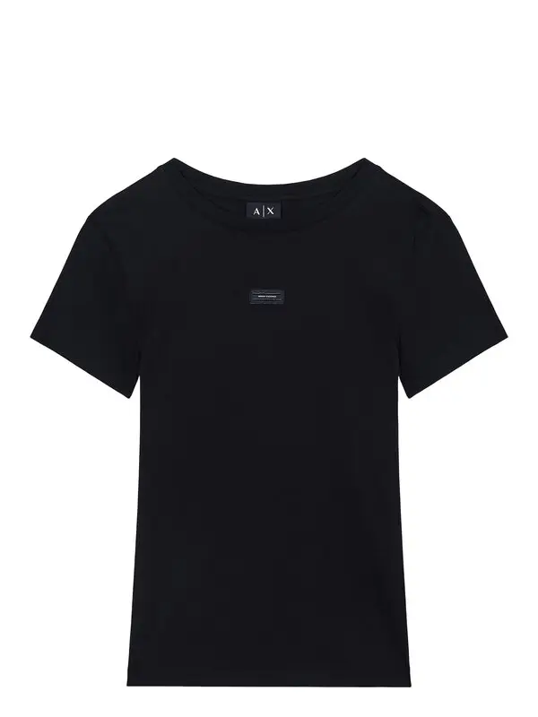 Armani Exchange Regular Fit T-shirt In Cotton Jersey - Black