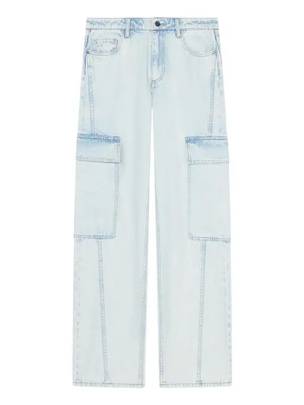 Armani Exchange Relaxed Fit Jeans In Rigid Light Cotton Denim - Blue