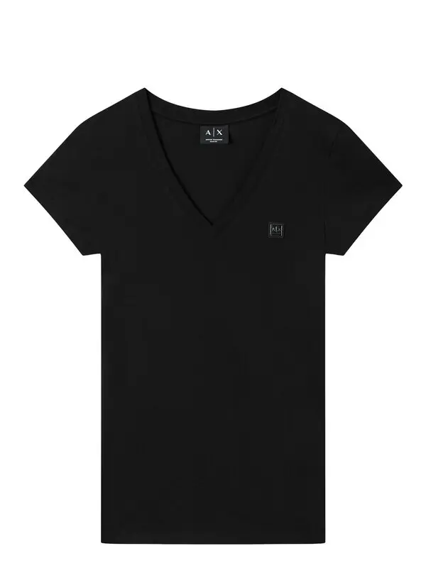 Armani Exchange Slim Fit T-shirt In Cotton Jersey - Black