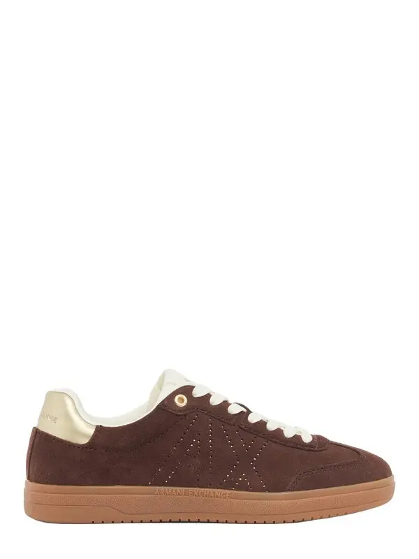 Armani Exchange Technical Fabric Low-top Sneakers - Brown