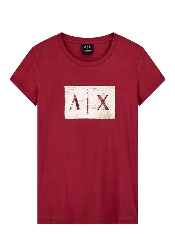 Armani Exchange Slim Fit T-shirt Cotton Jersey - Red