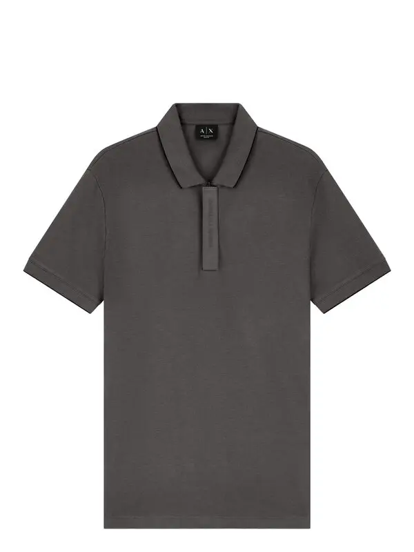 Armani Exchange Slim Fit Polo Shirt In Cotton Piqu - Brown