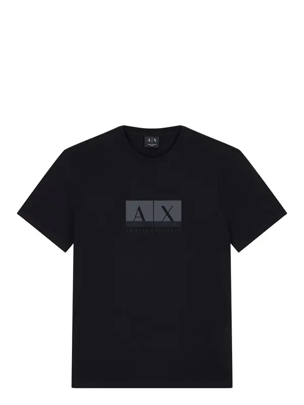Armani Exchange Slim Fit T-shirt In Cotton Jersey - Black