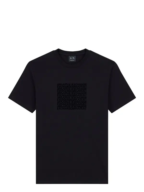 Armani Exchange Regular T-shirt In Cotton Jersey - Black
