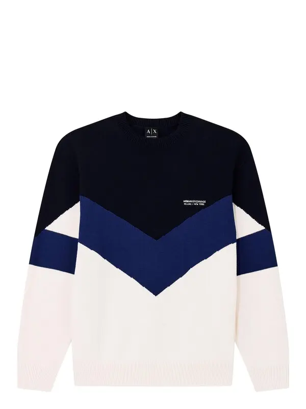 Armani Exchange Regular Fit Cotton Pullover - Patterned