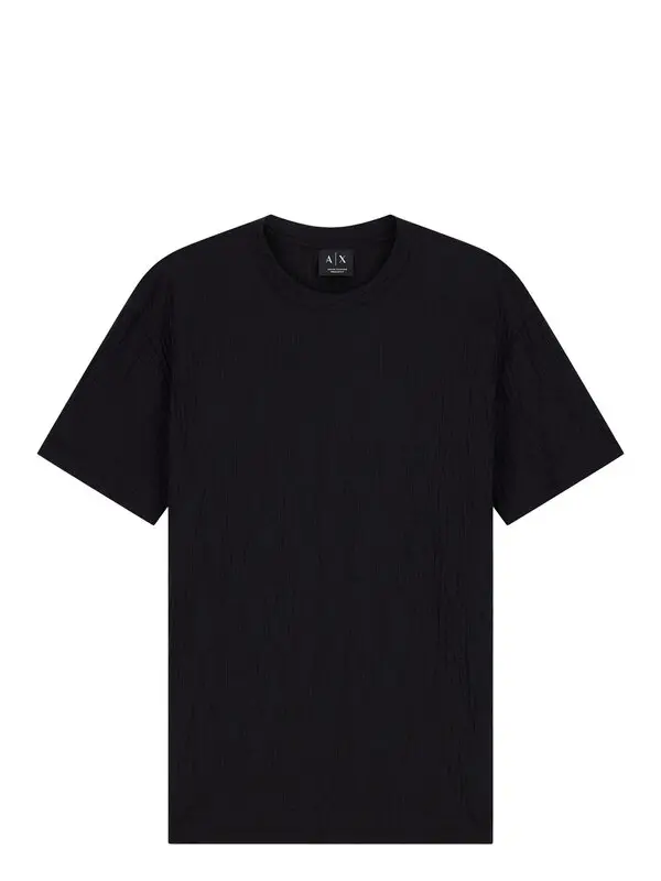 Armani Exchange Regular T-shirt In Mercerized Cotton Jersey - Black